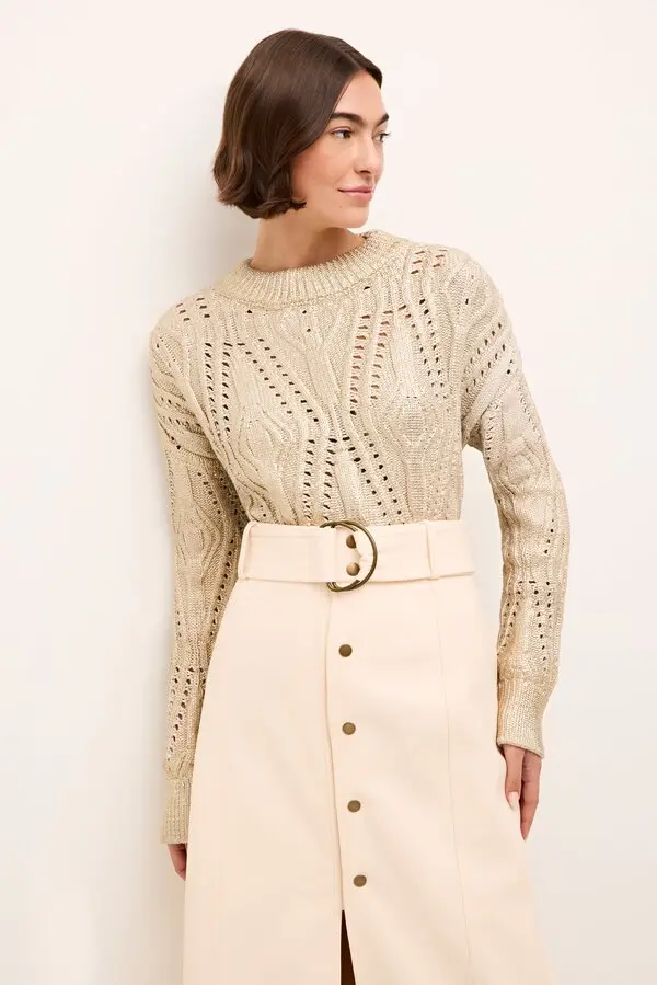 MARIE OLIVER Maxine Metallic Knit Sweater