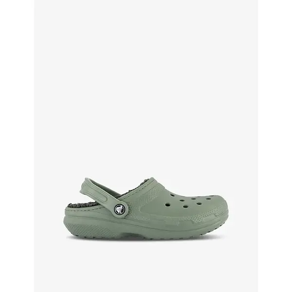 CROCS Classic Lined Rubber Clogs - Moss Kelp