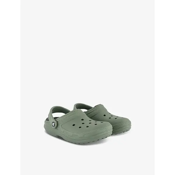 CROCS Classic Lined Rubber Clogs - Moss Kelp