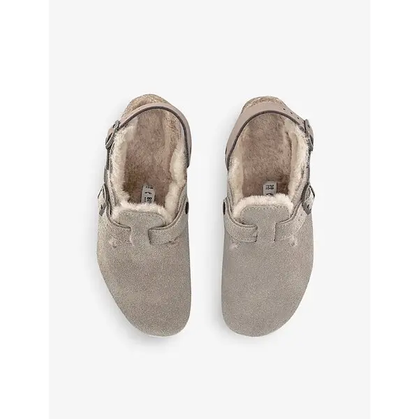 BIRKENSTOCK Tokio Shearling-lined Suede Slingback Clogs