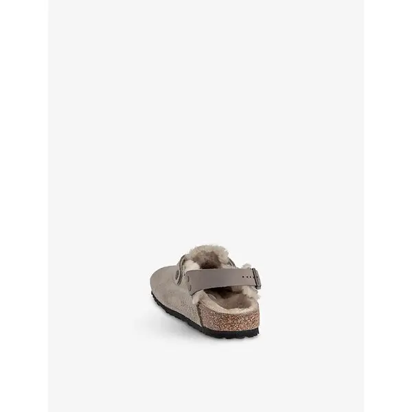 BIRKENSTOCK Tokio Shearling-lined Suede Slingback Clogs