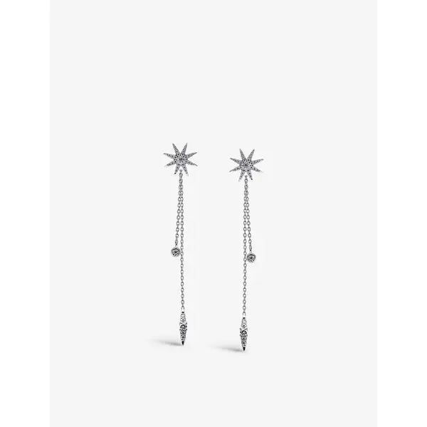 CARAT* LONDON Nova Star-shaped Drop Earrings - Silver