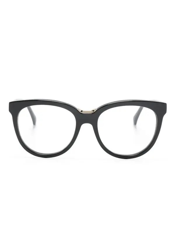 Max Mara Logo Cat-eye Glasses - Black