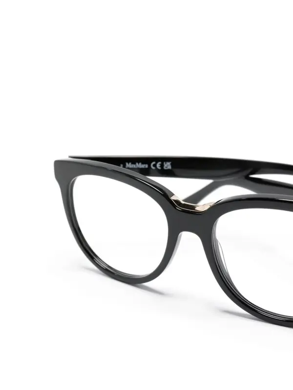 Max Mara Logo Cat-eye Glasses - Black