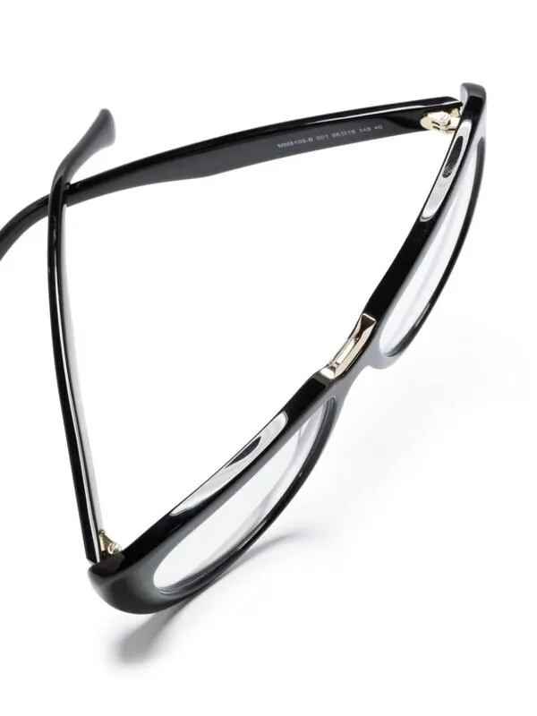 Max Mara Logo-print Cat-eye Frame Glasses - Black