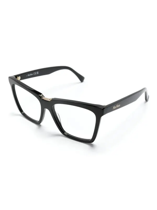 Max Mara Logo-print Rectangle-frame Glasses