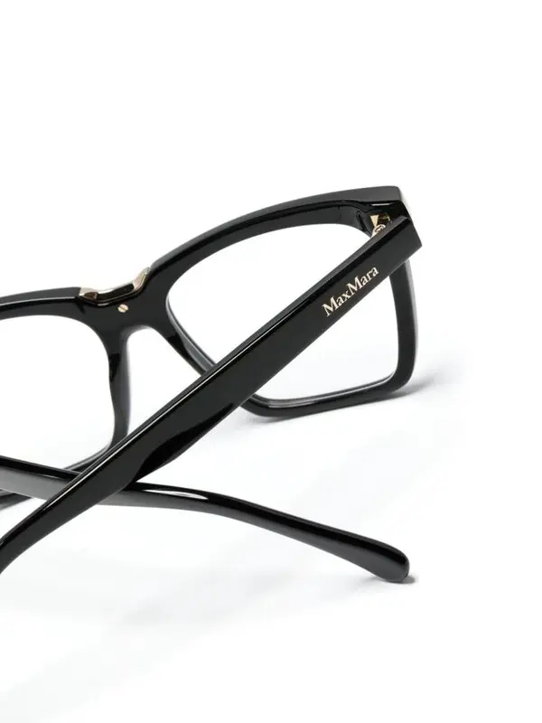 Max Mara Logo-print Rectangle-frame Glasses