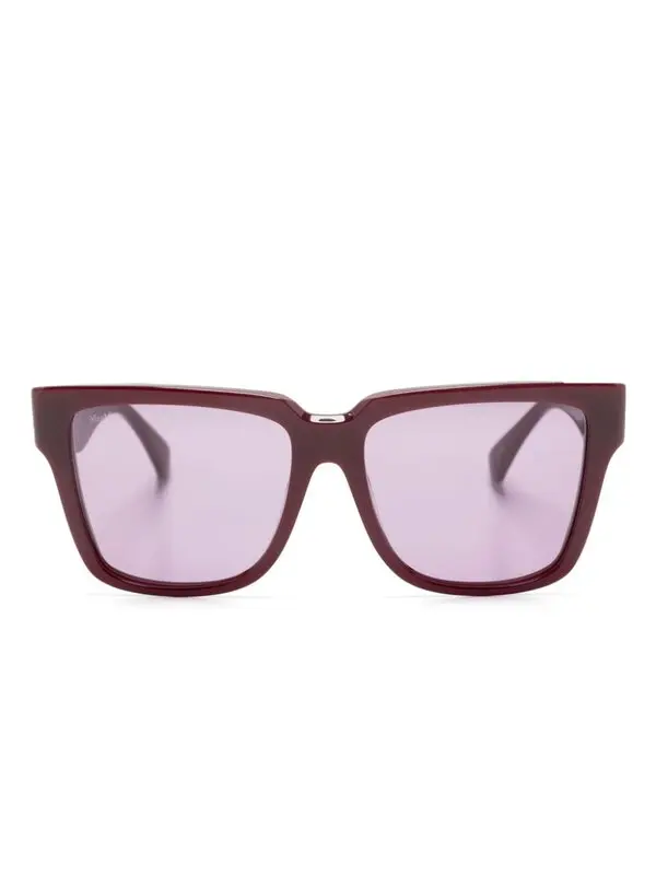 Max Mara Logo-engraved Sunglasses - Red