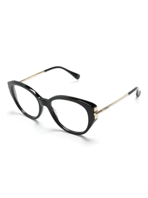 Max Mara Logo-engraved Round-frame Glasses