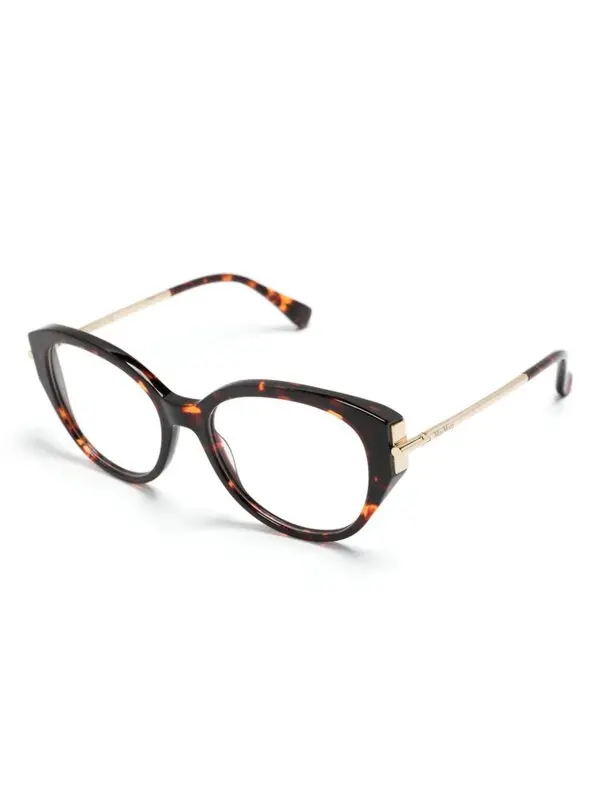Max Mara Tortoiseshell Round Frame Eyeglasses
