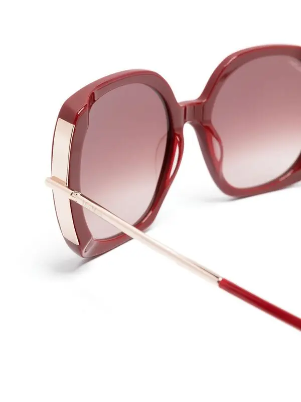 Max Mara Oversize Sunglasses - Red | Editorialist display picture 1