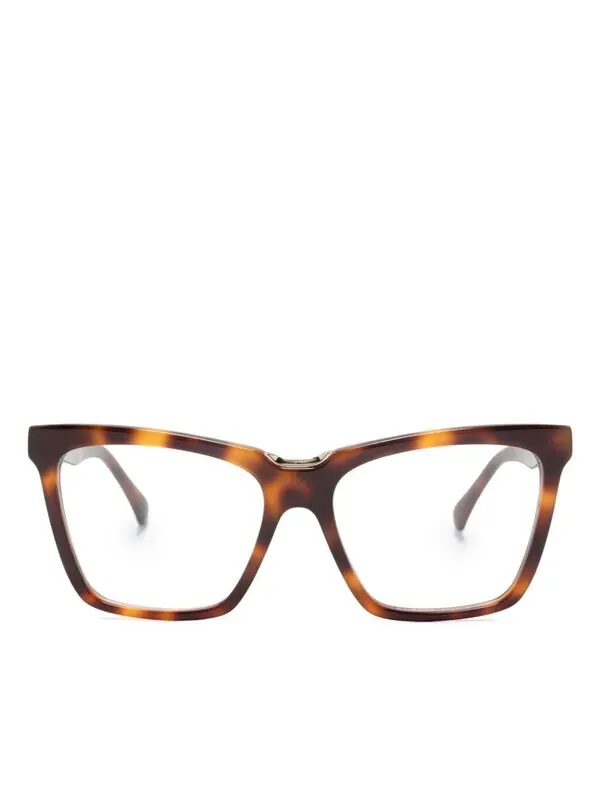 Max Mara Tortoiseshell Cat-eye Frame Glasses - Brown