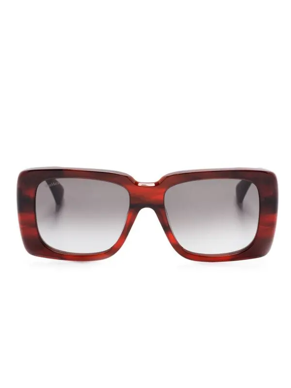 Max Mara Glimpse3 Square-frame Sunglasses - Red