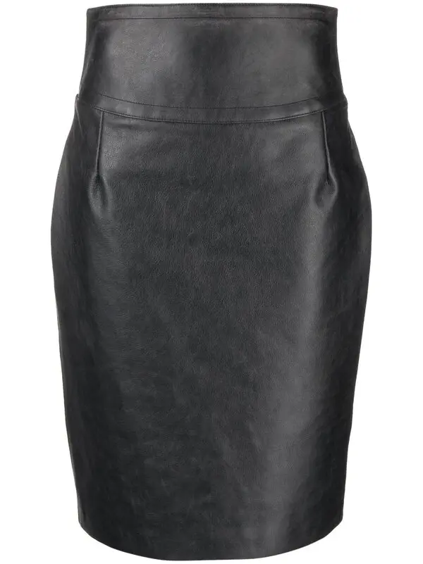 Givenchy Buckle-detail Leather Pencil Skirt