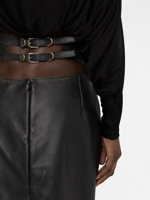 Givenchy Buckle-detail Leather Pencil Skirt