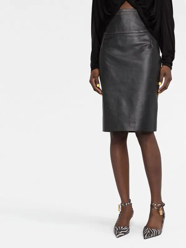 Givenchy Buckle-detail Leather Pencil Skirt