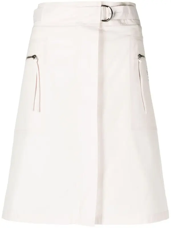 Fendi Belted Cotton Miniskirt
