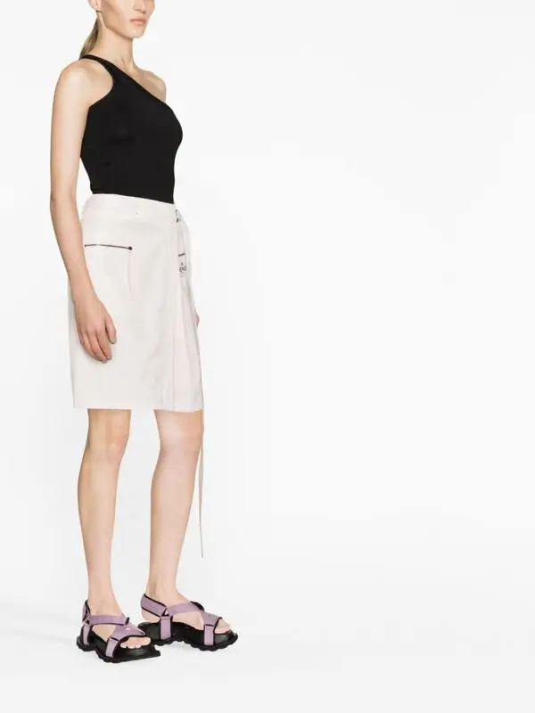 Fendi Belted Cotton Miniskirt