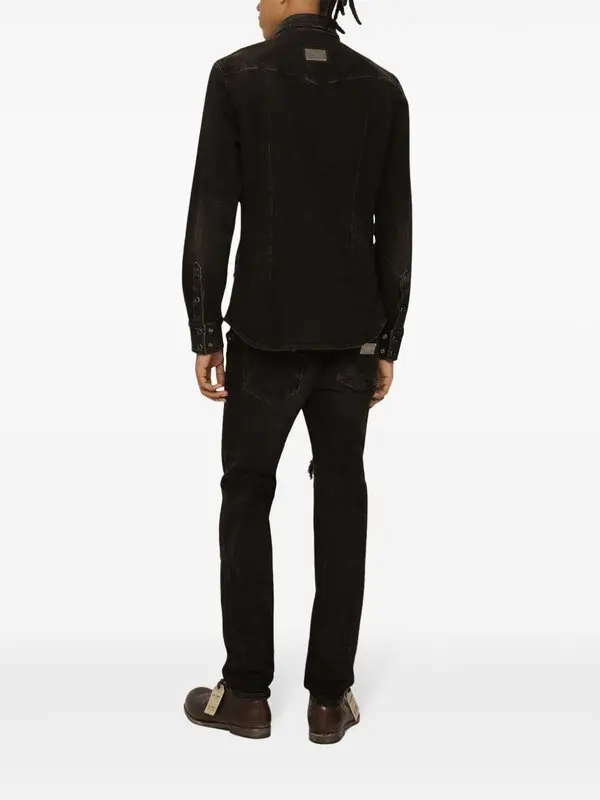Dolce & Gabbana Distressed-effect Denim Shirt