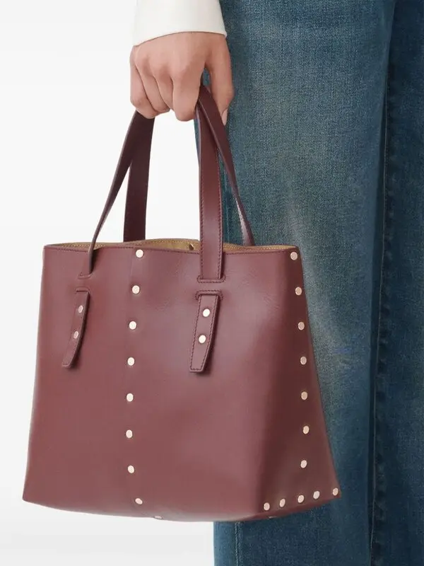 Fabiana Filippi Stud-embellished Tote Bag - Red