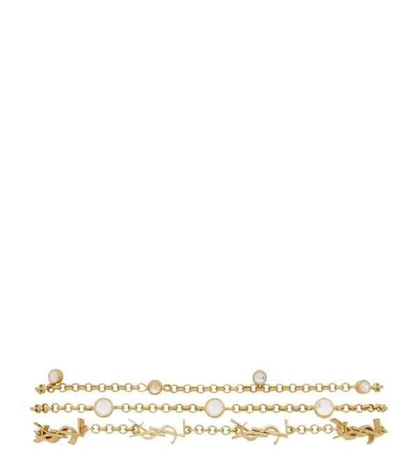 Saint Laurent Brass Multi-chain Bracelet