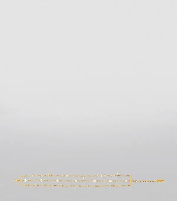 Saint Laurent Brass Multi-chain Bracelet