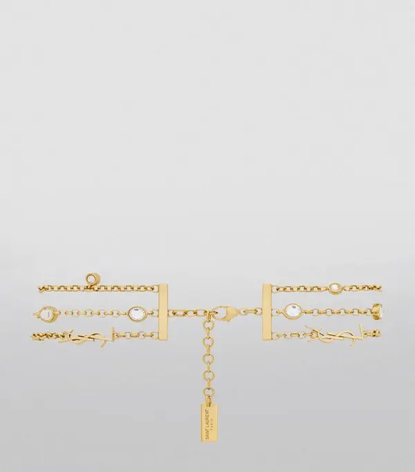 Saint Laurent Brass Multi-chain Bracelet