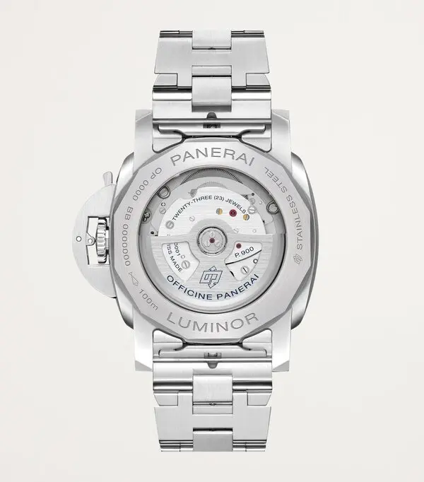 Panerai Brushed Steel Luminor Quaranta Bitempo Watch