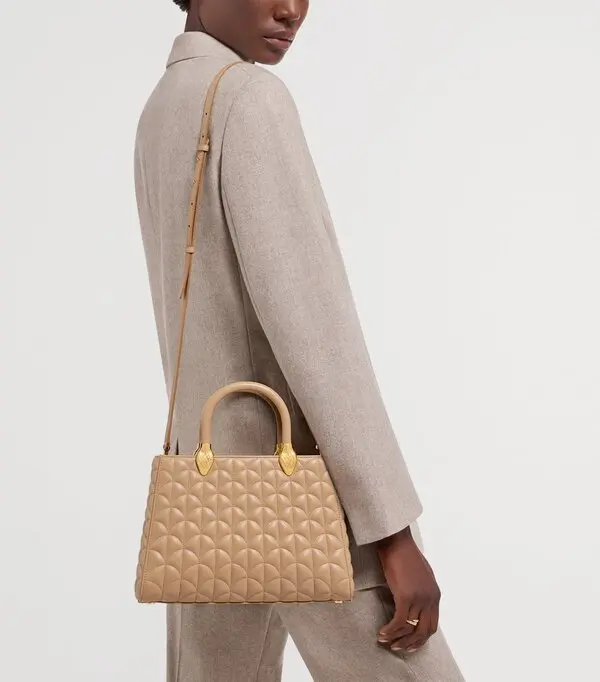 BVLGARI Leather Serpentine Duo Top-handle Bag