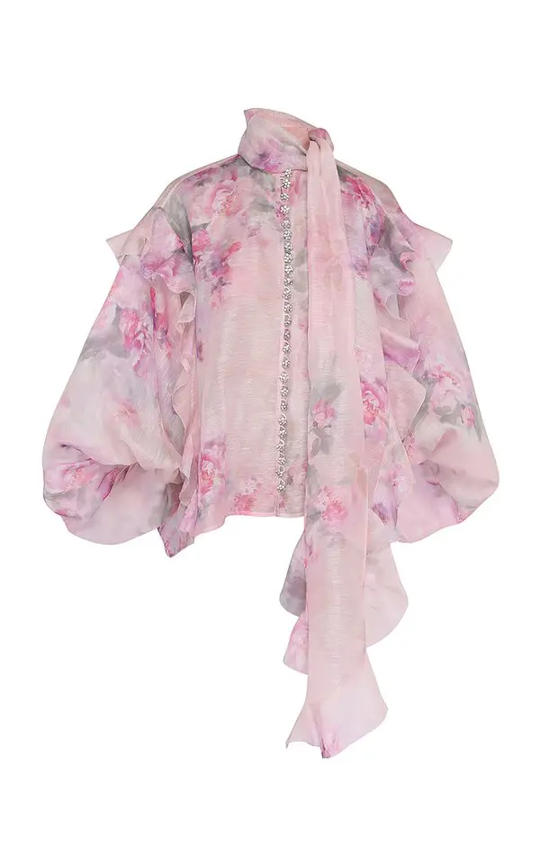 Zimmermann Crush Ruffled Floral Top