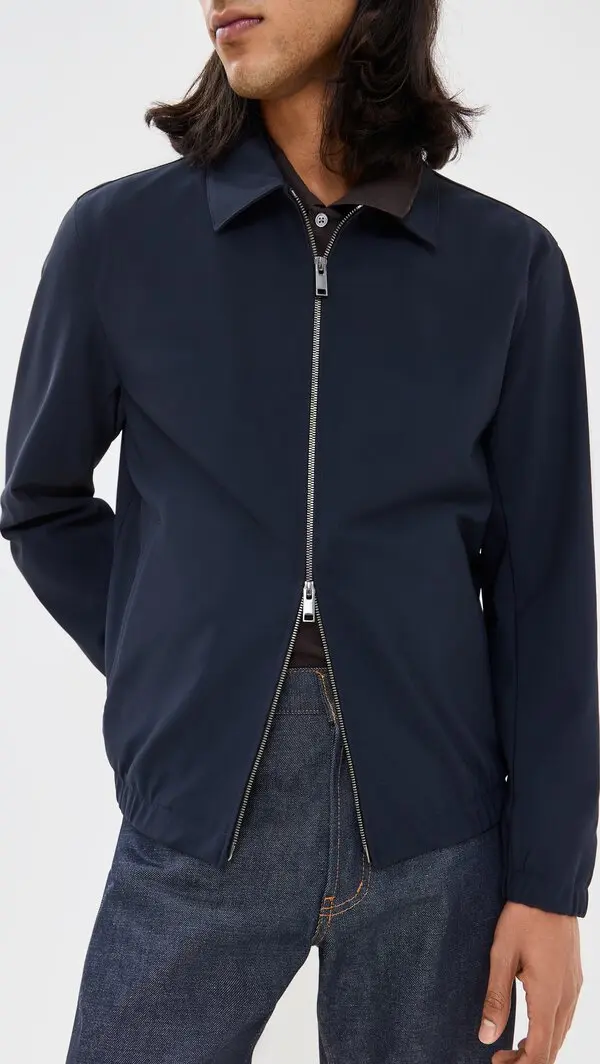 Theory Brody Jacket In Precision Ponte - Baltic
