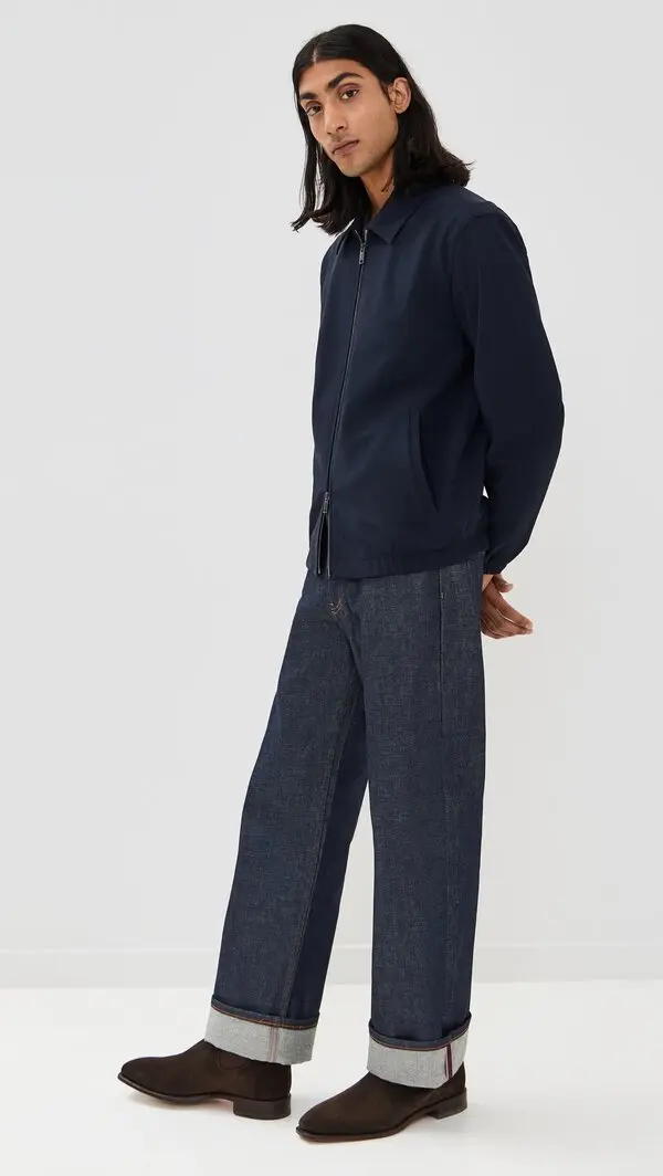 Theory Brody Jacket In Precision Ponte - Baltic