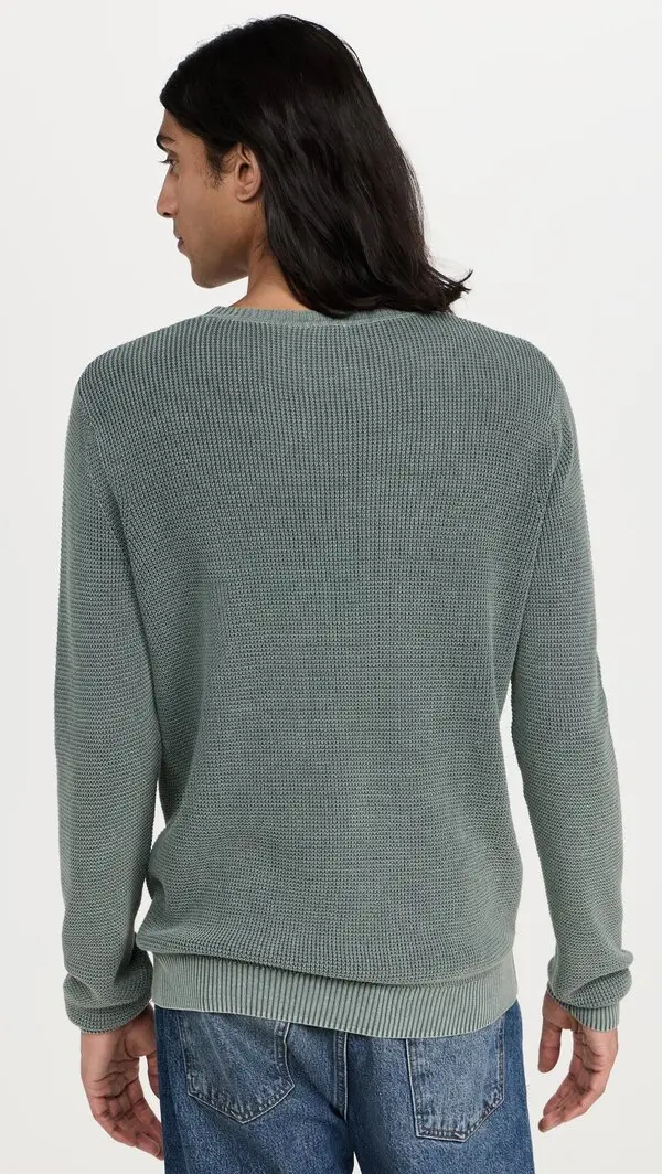 Faherty Brand Sunwashed Crew Neck Sweater - Mountain Olive