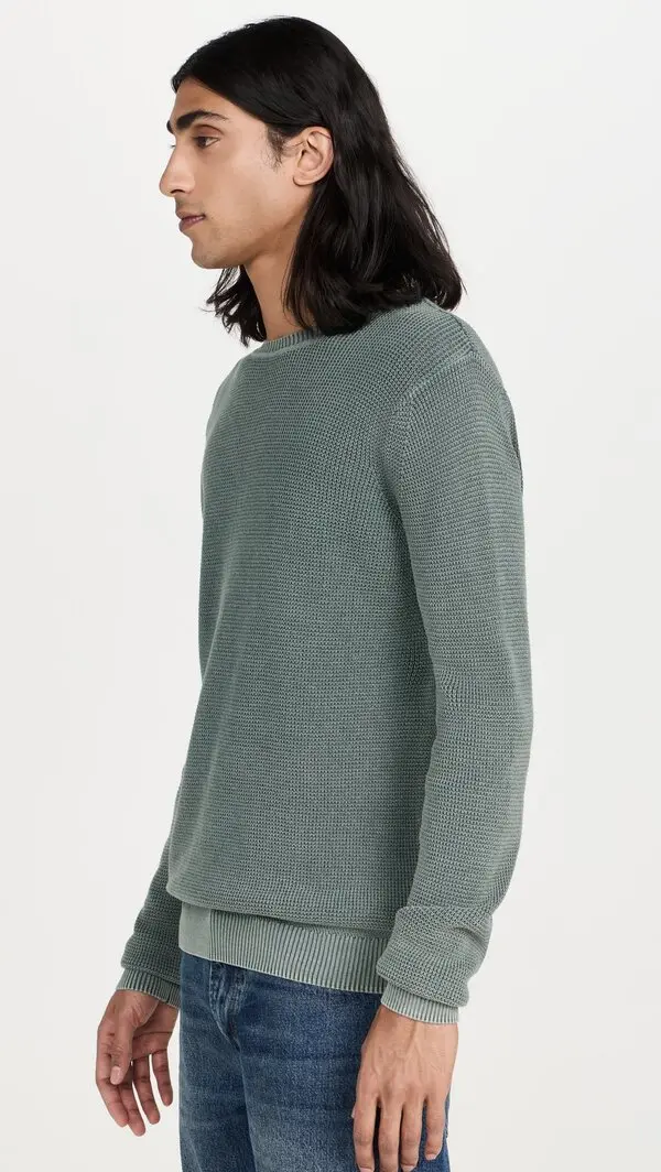 Faherty Brand Sunwashed Crew Neck Sweater - Mountain Olive