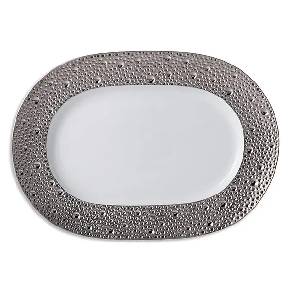Bernardaud Ecume Platinum Relish Dish - No Color