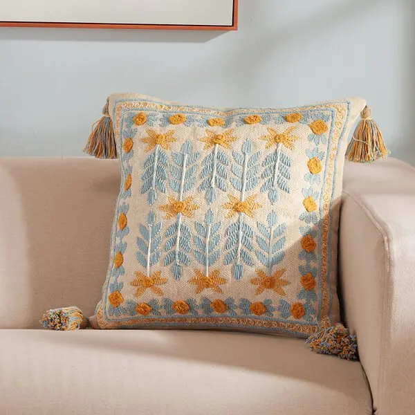 ROSELLI Stockholm Nights Embroidered Decorative Pillow, 20 X 20 - Multi
