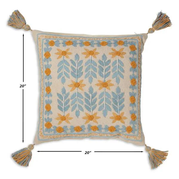 ROSELLI Stockholm Nights Embroidered Decorative Pillow, 20 X 20