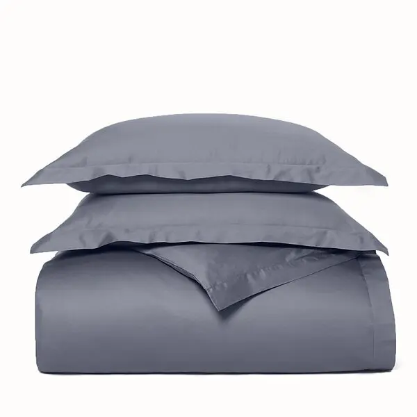 BOLL & BRANCH Signature Cotton Hemmed Duvet Set, Twin/twinxl - Mineral