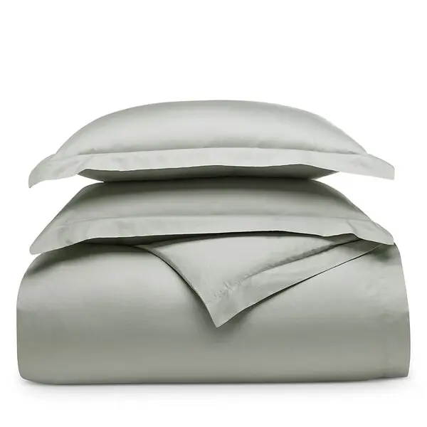 BOLL & BRANCH Signature Cotton Hemmed Duvet Set, Twin/twinxl - Sage