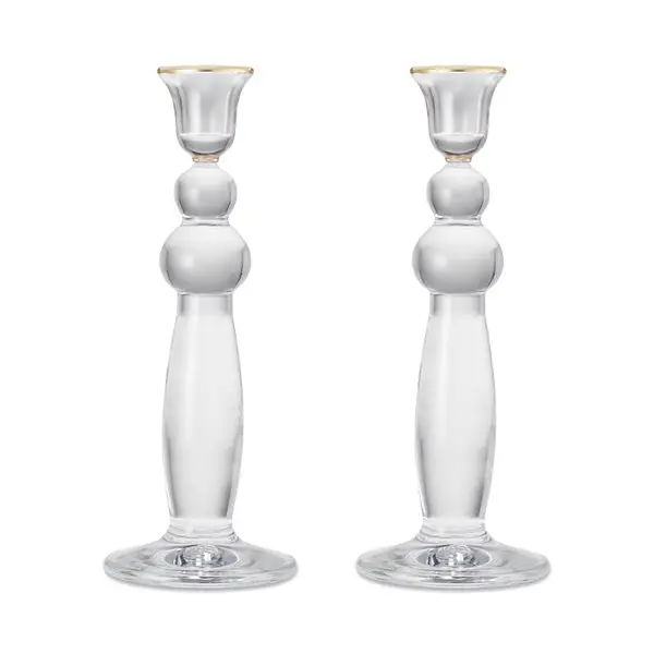 Aerin Sancia Extra Tall Taper Candleholders, Set Of 2 - Clear