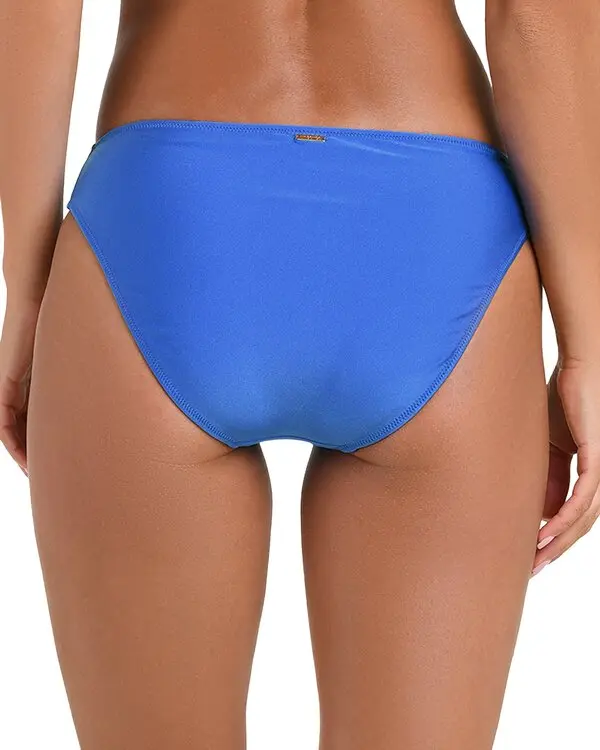 L'Agence Nicole Shimmer Bikini Bottom - Capri Blue