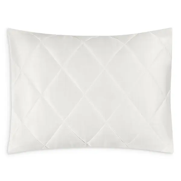 MATOUK Nocturne Sateen Quilted Boudoir Sham - Bone