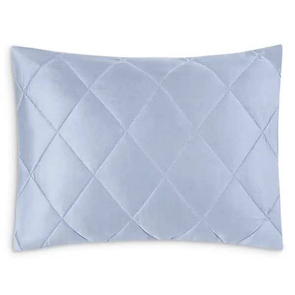 MATOUK Nocturne Sateen Quilted Boudoir Sham - Hazy Blue