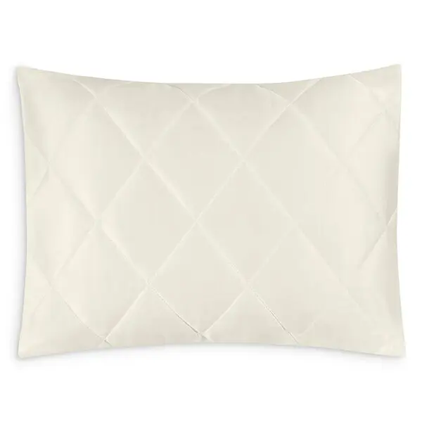 MATOUK Nocturne Sateen Quilted Boudoir Sham - Ivory