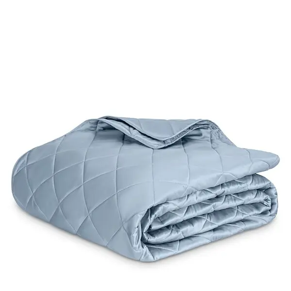 MATOUK Nocturne Sateen Quilt, Full/queen - Hazy Blue
