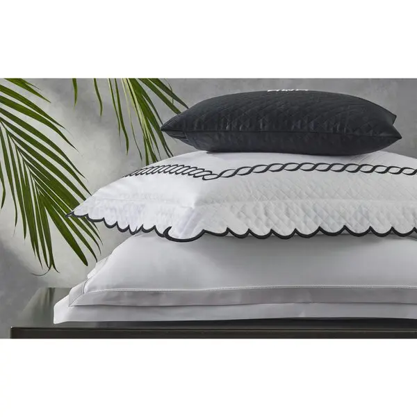 MATOUK Ambrose Flat Sheet, King - Bone/silver