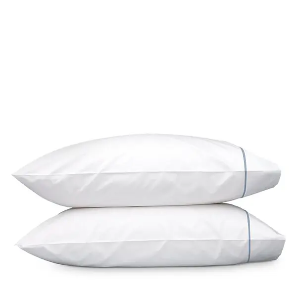 MATOUK Gatsby Pillowcase Set, King - Hazyblue