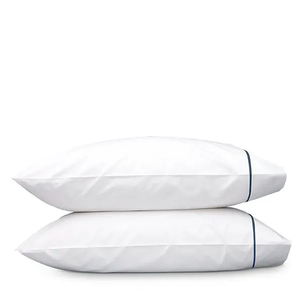 MATOUK Gatsby Pillowcase Set, Standard - Steelblue