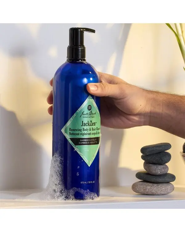Jack Black Jackzen Renewing Body & Hair Cleanser With Bamboo & Violet 33 Oz