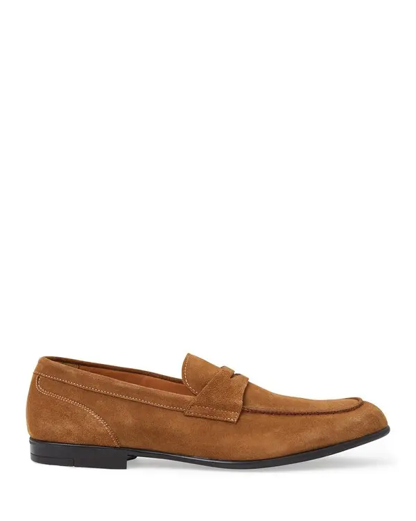 Bruno Magli Silas Slip On Penny Loafers - Cognac Suede  display picture 2